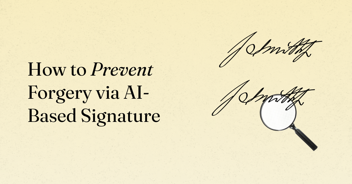 How to Prevent Forgery via AI-Based Signature